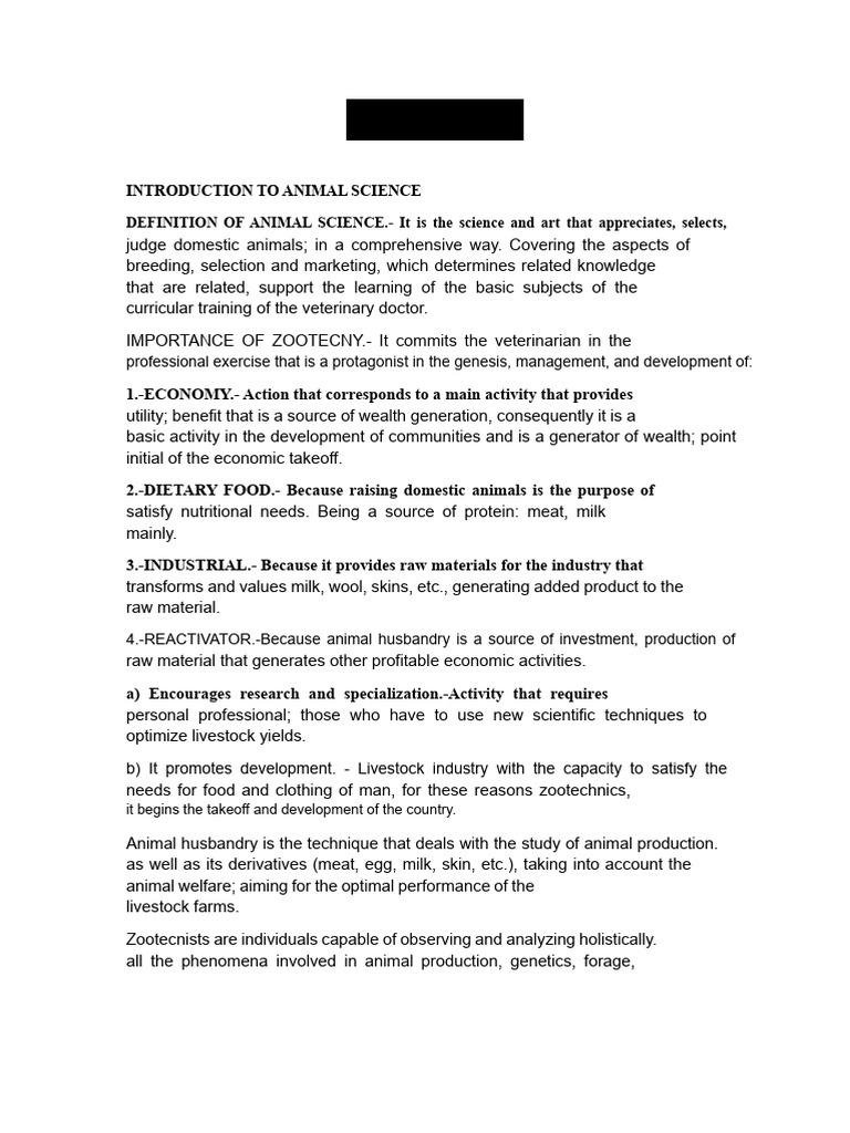 Animal Science | PDF | Cattle | Zoology