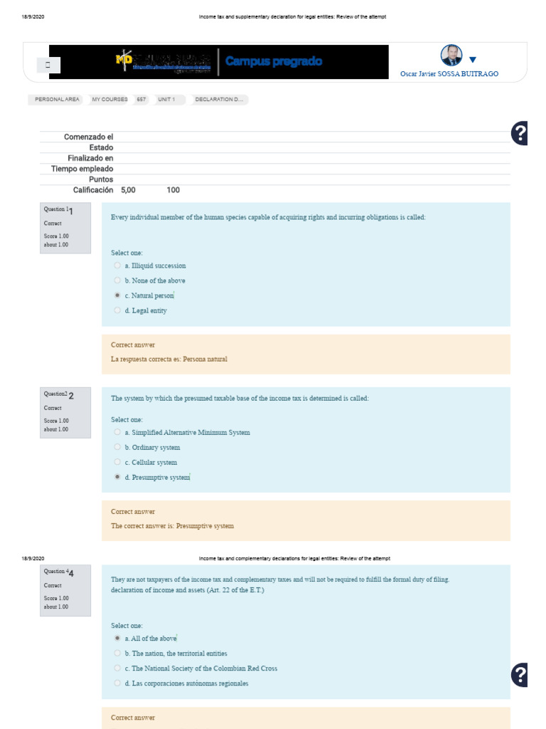Income Tax Return and Complementary For Legal Entities - Review of The ...