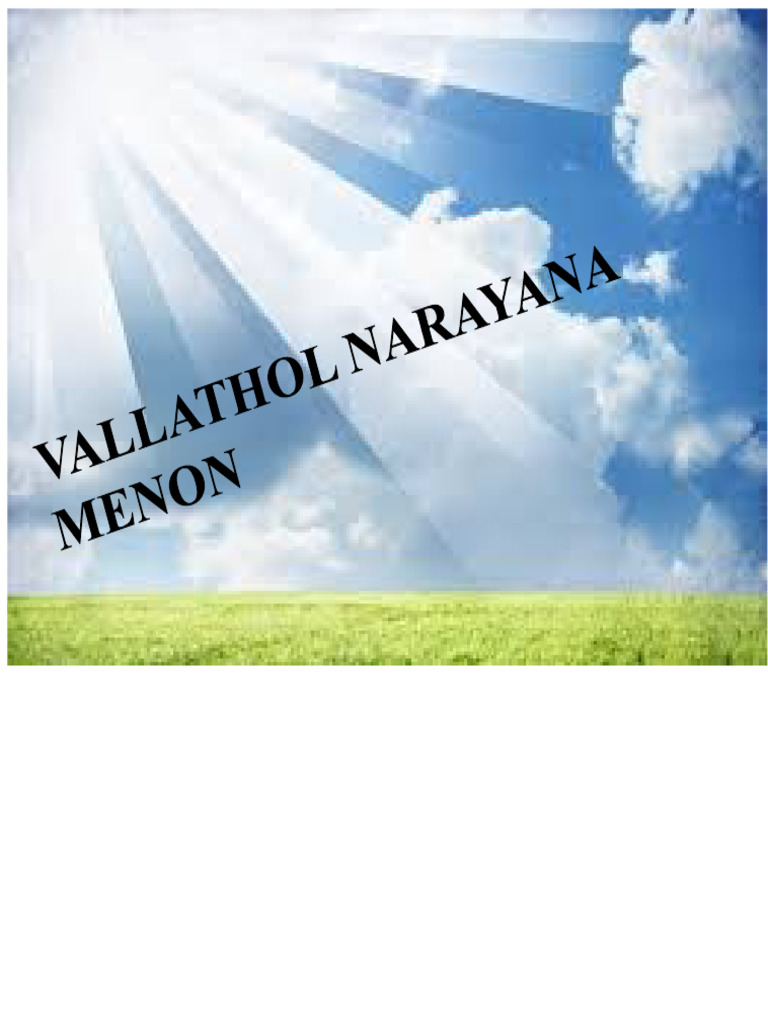 Mahakavi Vallathol Narayana Menon | PDF
