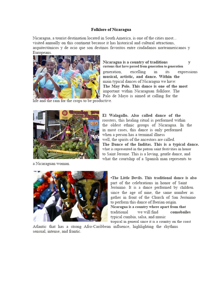 Folklore of Nicaragua | PDF | Nicaragua | Dances