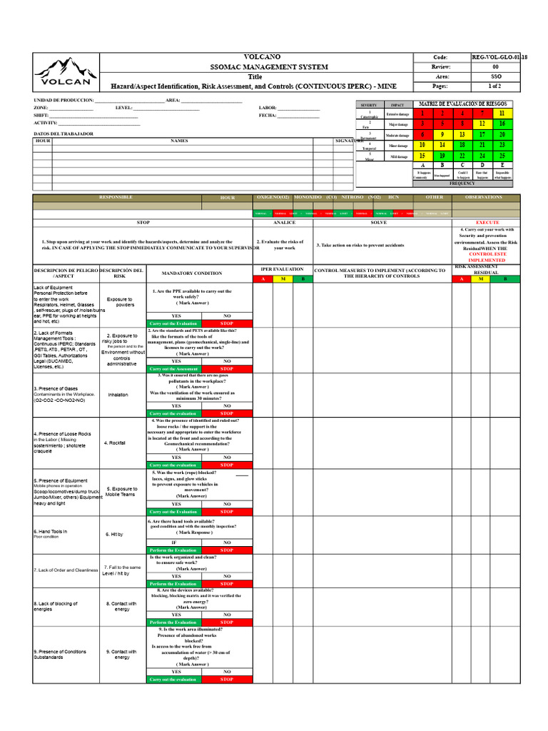 Reg Vol Glo 01 18 Continuous Iperc Matrix Mine | PDF | Personal ...