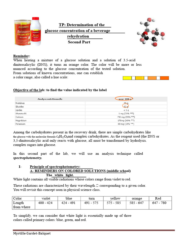 Spectro TP | PDF | Absorbance | Spectrophotometry