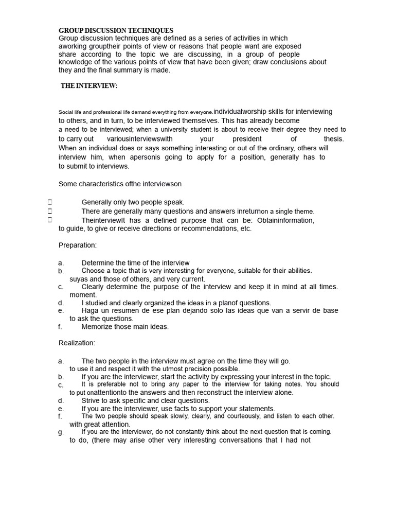 Effective Group Discussion Techniques | PDF | Globalization ...