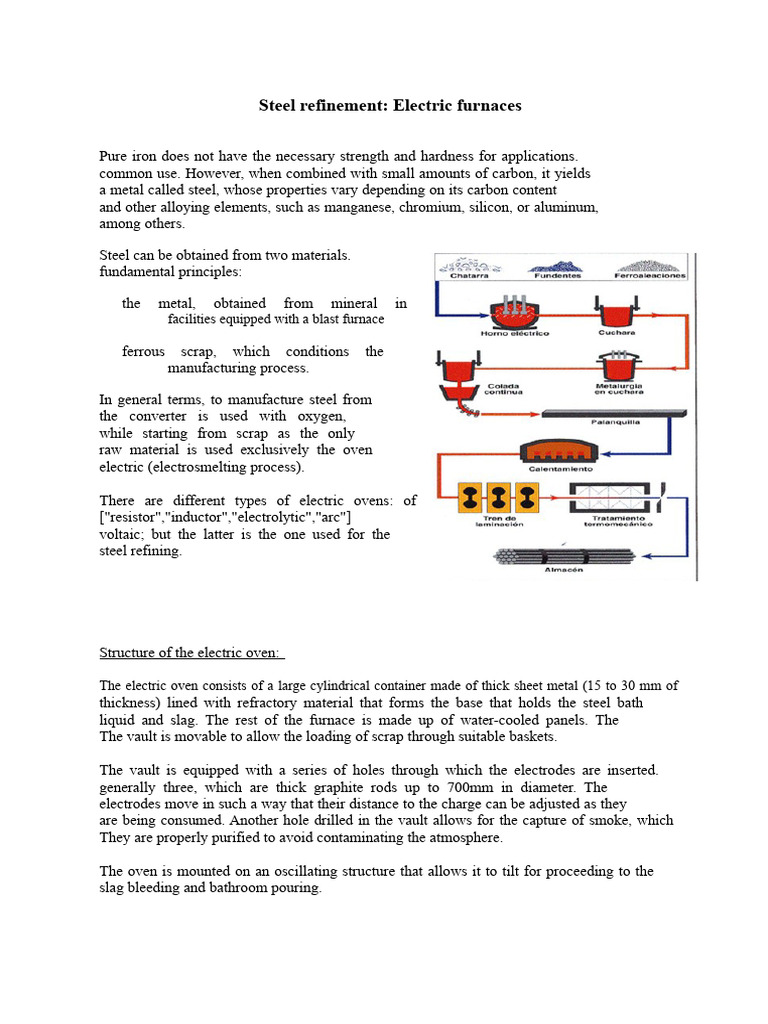 Electric Refining Furnace | PDF | Steel | Steelmaking