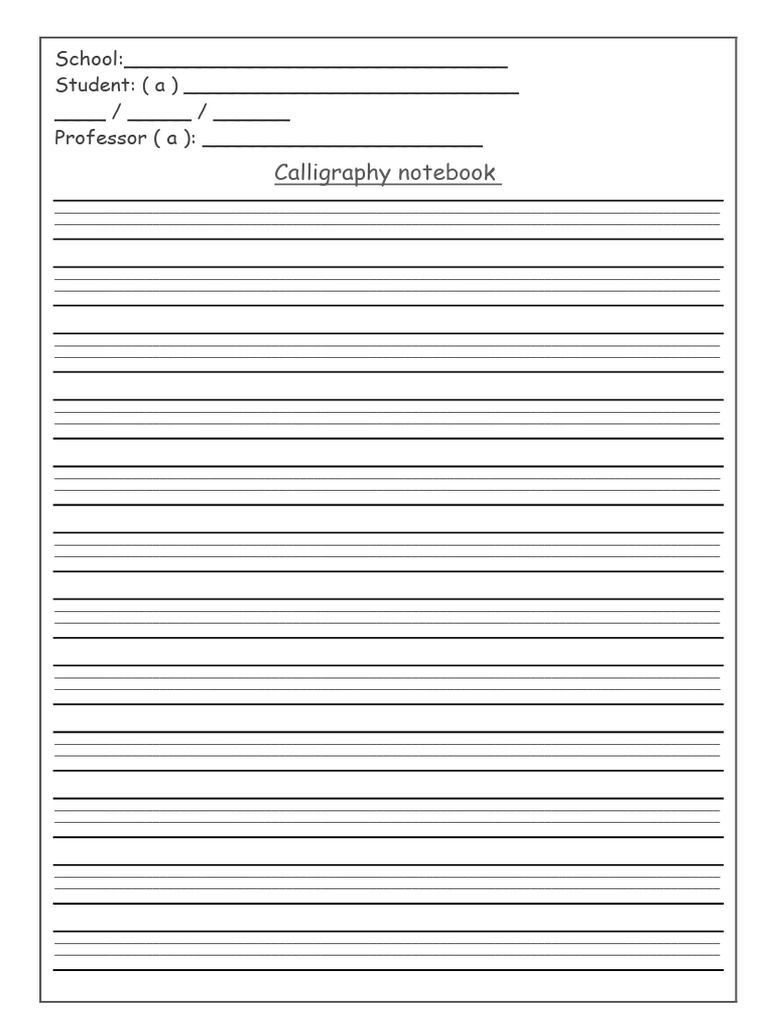 Calligraphy Notebook | PDF | Writing