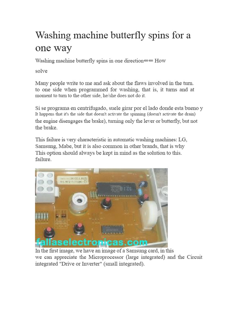 The Washing Machine Spins in One Direction Only. | PDF | Washing ...