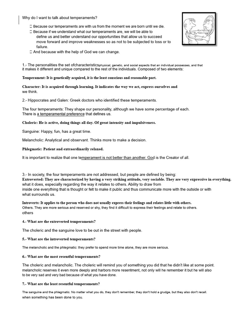 Choleric temperament Pablo | PDF | Extraversion And Introversion | Temperament