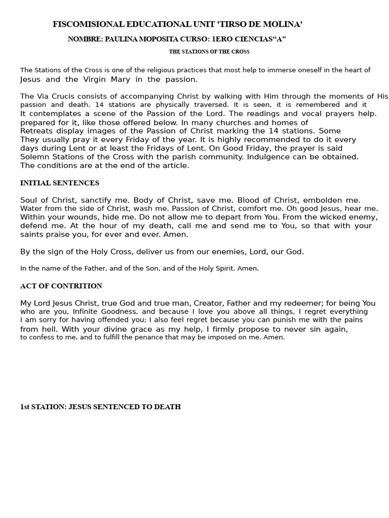 How to Pray the Stations of the Cross 1 | PDF | Stations Of The Cross ...