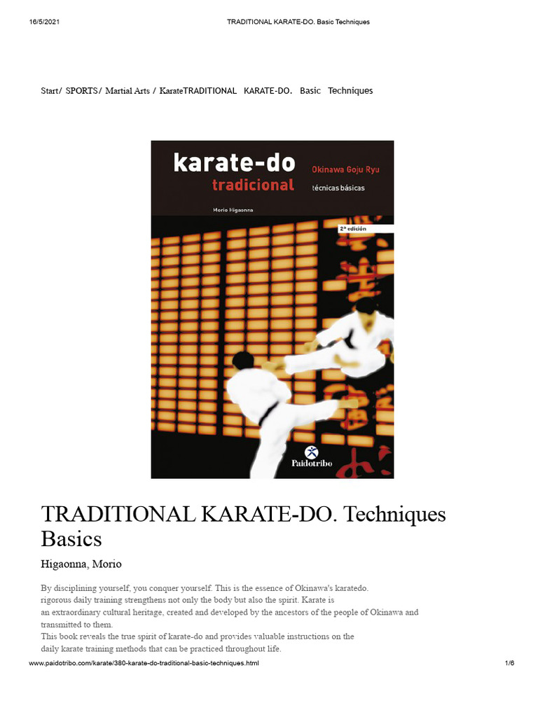Traditional Karate-Do Techniques Guide | PDF | Karate | Traditional Karate