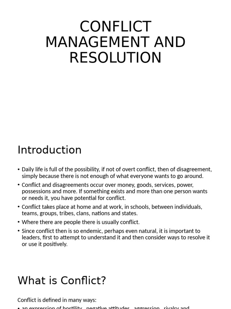 Conflict Management | PDF | Mediation | Negotiation