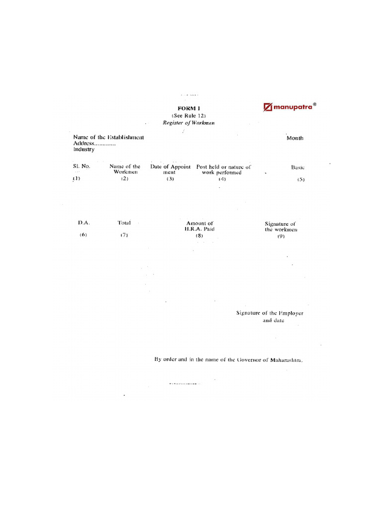 Form I | PDF