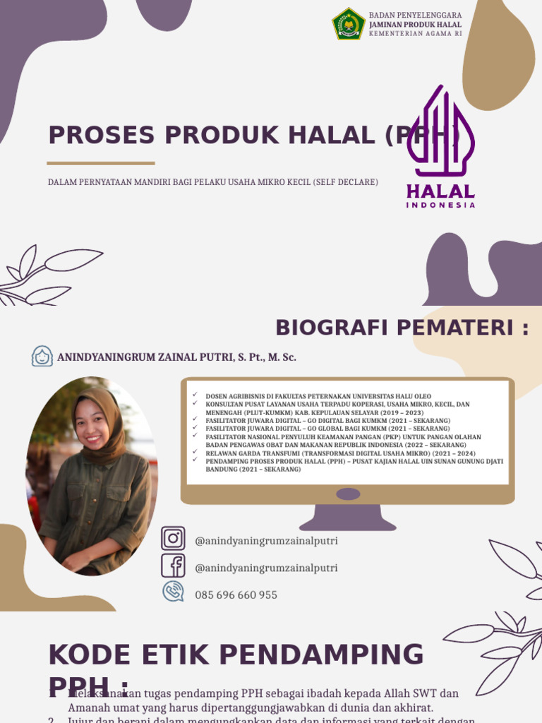 29092025 - Pengenalan Sertifikasi Halal (Self Declare) | PDF