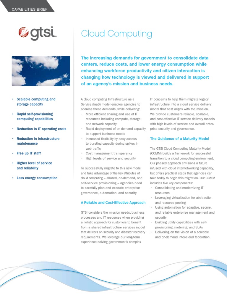 Cloud Computing Maturity Model Description | PDF | Cloud Computing ...
