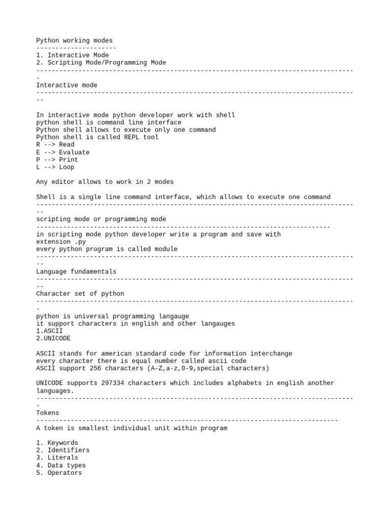 Language Fundamentals-1 | PDF | Data Type | Python (Programming Language)