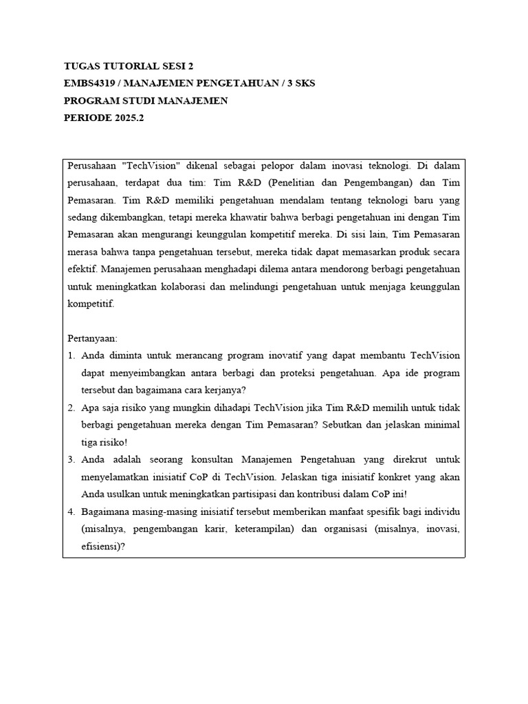 Rian_Manajemen Pengetahuan_Tugas 2 | PDF