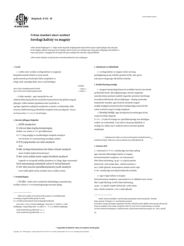 Astmd 511 | PDF