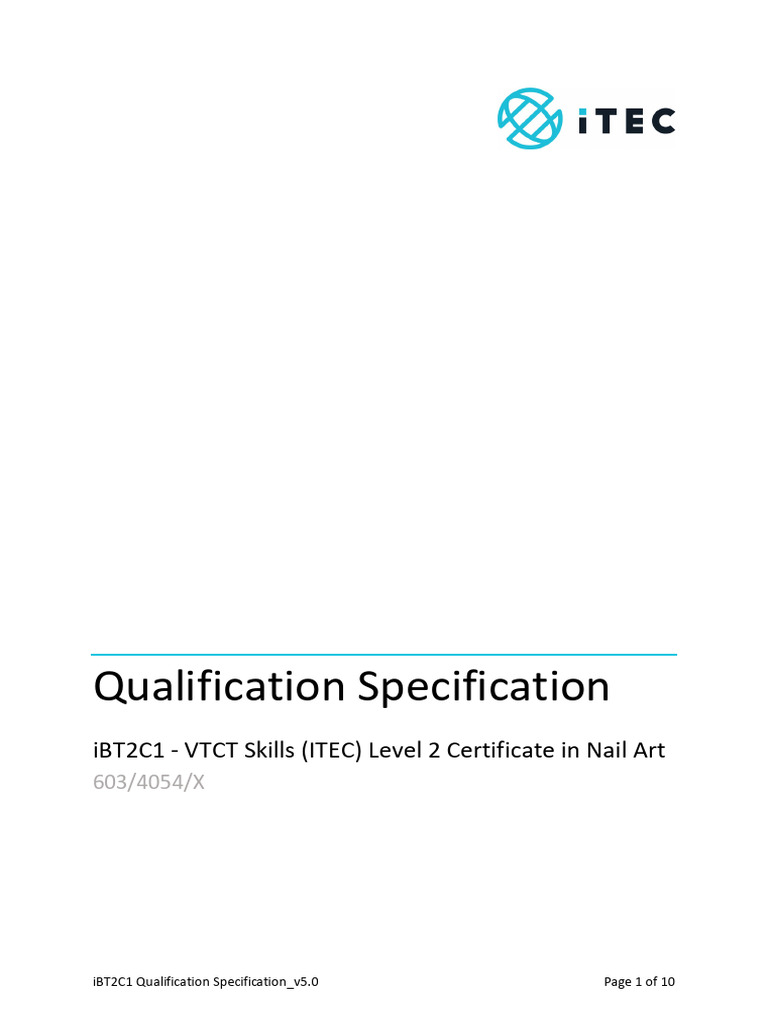 VTCT Level 2 Nail Art Certificate Guide | PDF | Learning | Visual Cortex