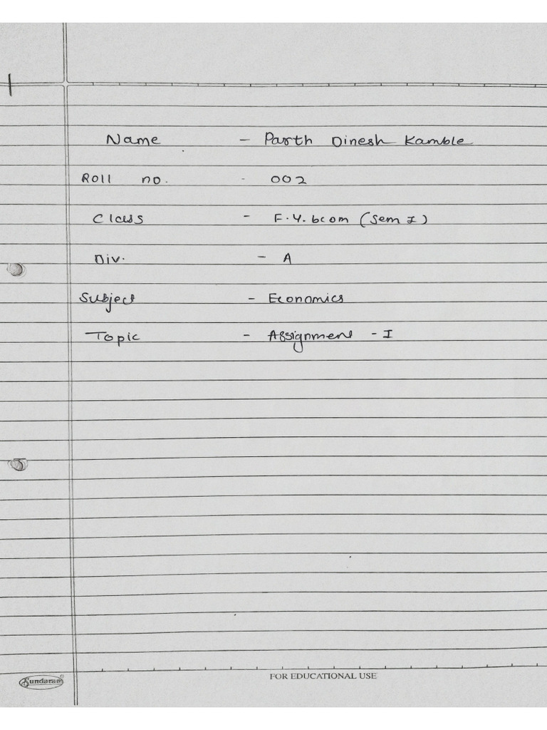 Eco Assignment 1 | PDF