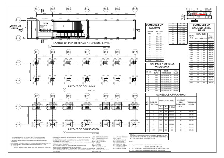 Ground Level Structural Layout Plan | PDF | Chess