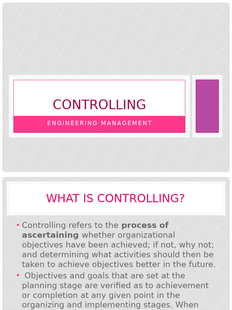 Understanding Controlling in Management | PDF | Performance Appraisal ...