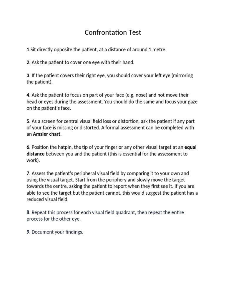 2 Confrontation Test | PDF