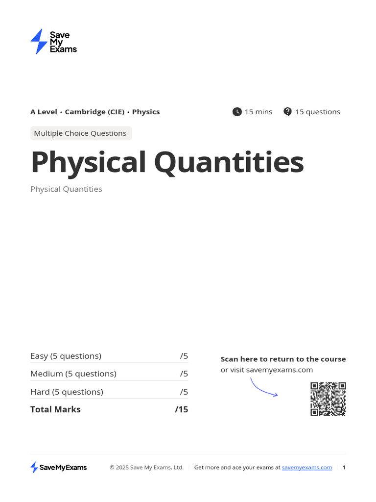 1 1 Physical Quantities YddJfsmxBmvdMTNh | PDF | Wavelength | Pressure