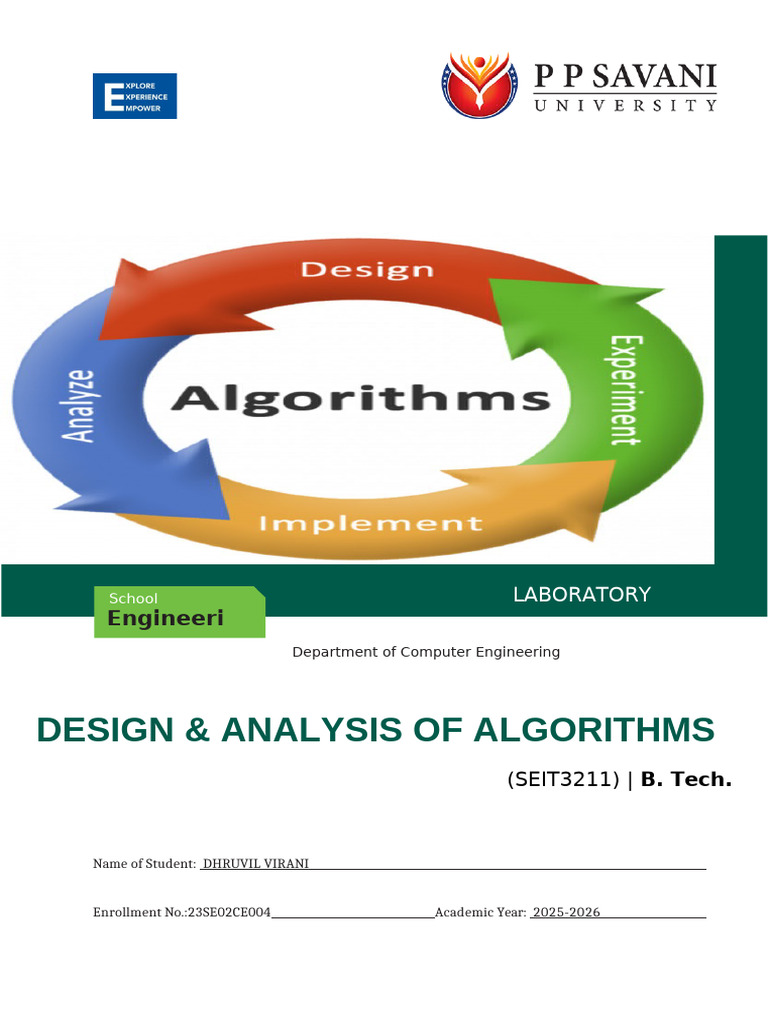 Daa Lab Manual | PDF | Applied Mathematics | Theoretical Computer Science