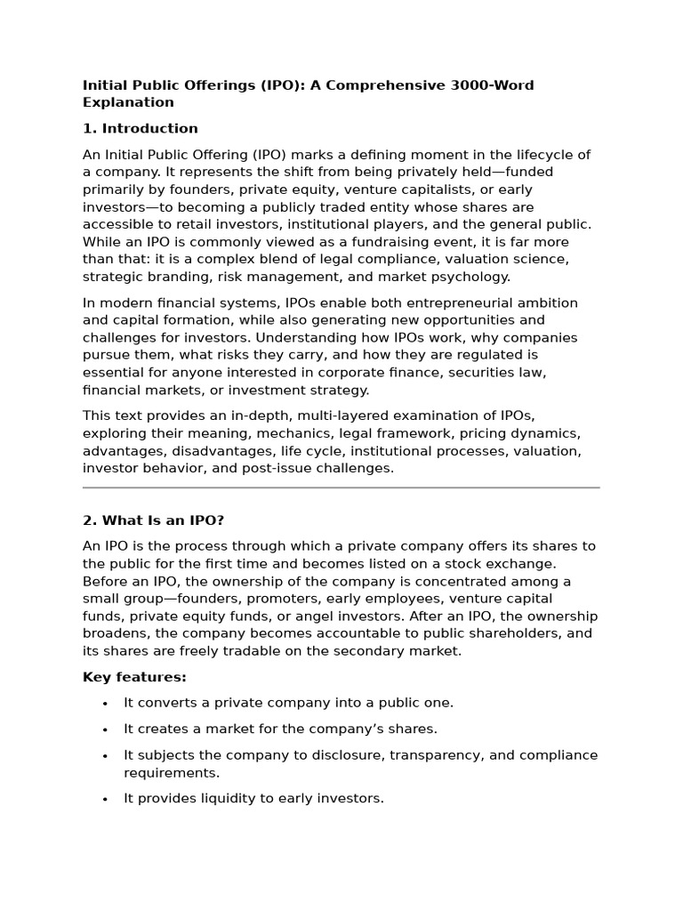 Initial Public Offerings | PDF | Initial Public Offering | Stocks