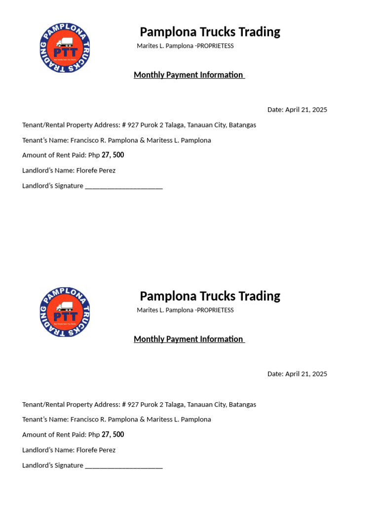 Yard Rent Template | PDF | Landlord | Renting