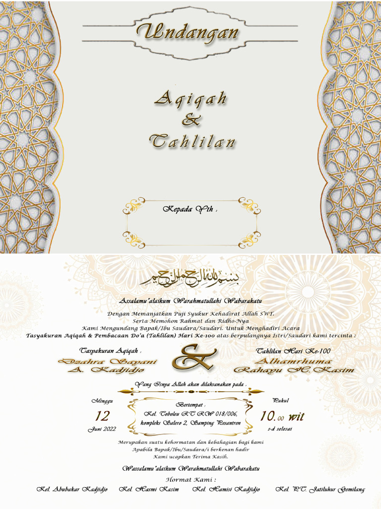 Undangan KK Abu | PDF