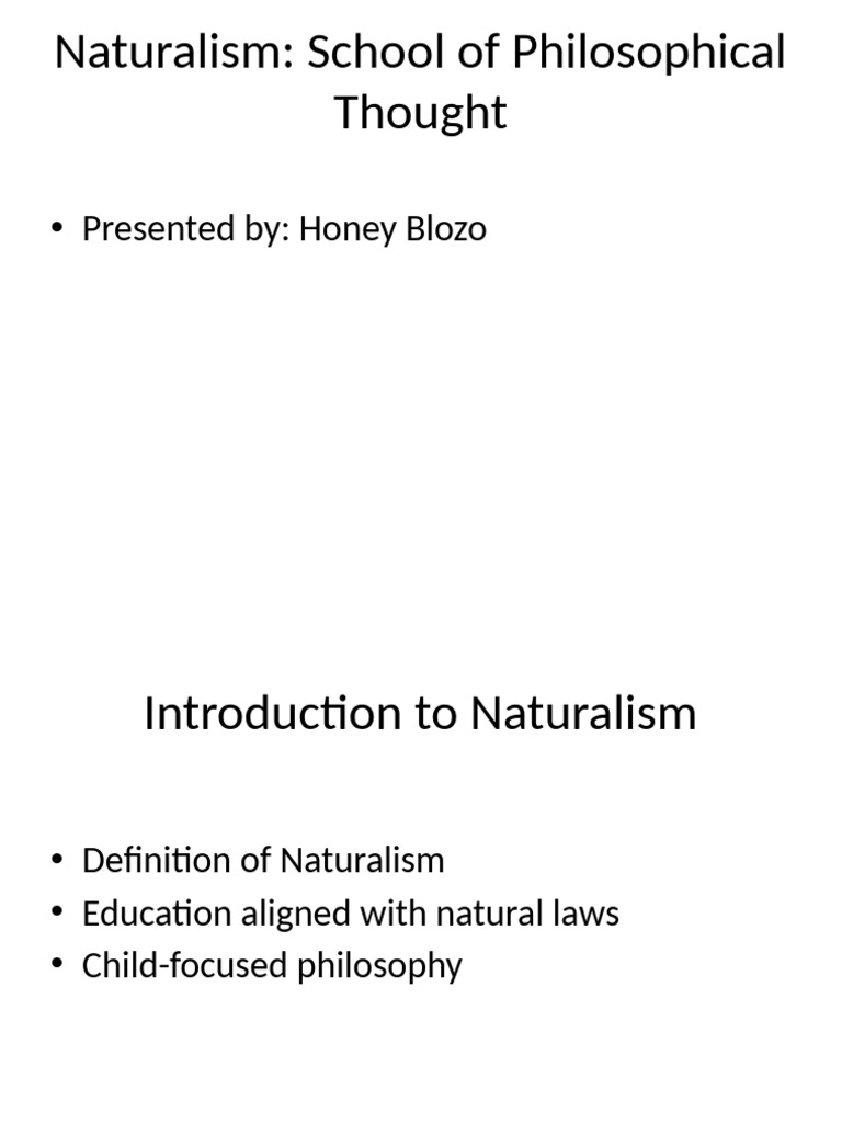 Naturalism Philosophy Presentation | PDF