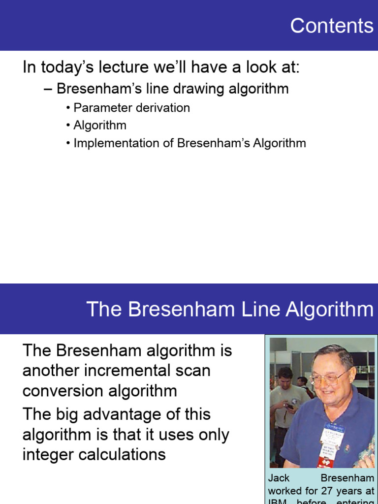 Lec-4 Bresenhams Algorithm | PDF | Algorithms | Discrete Mathematics