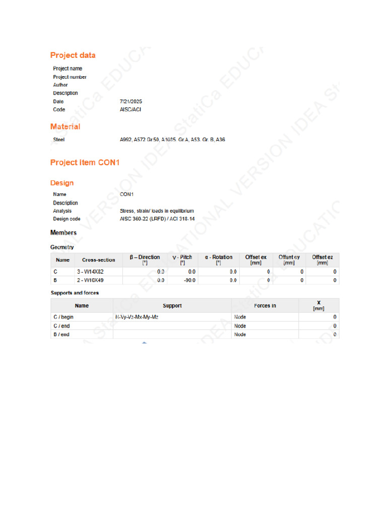 Stair Column Connection | PDF