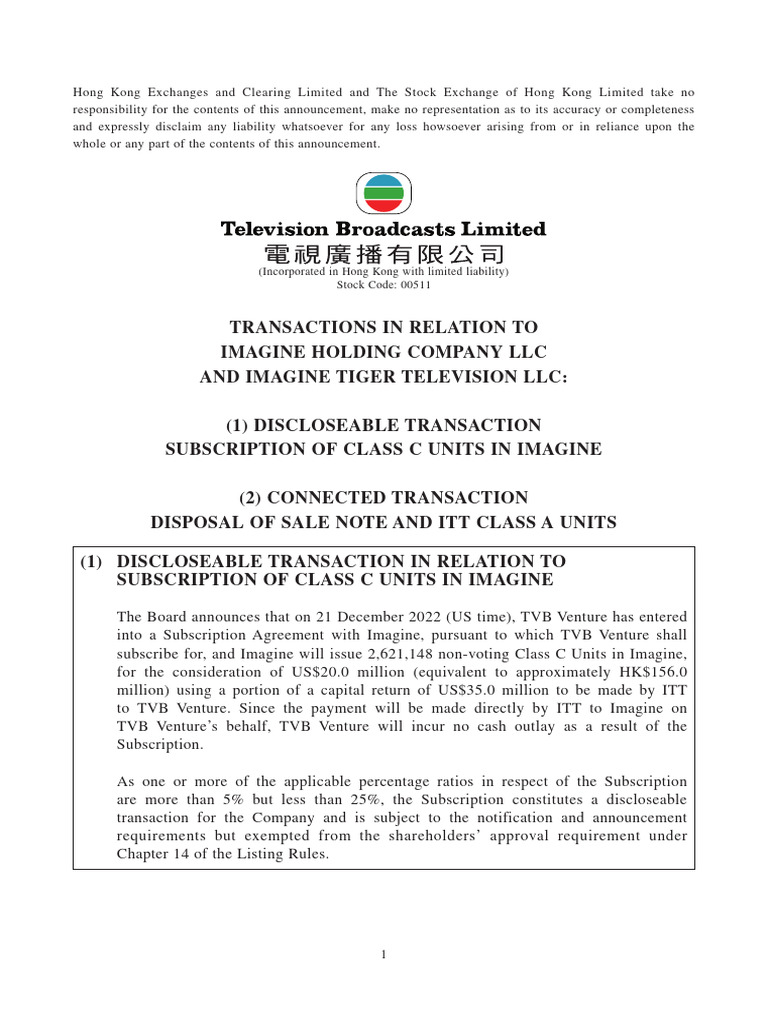 (Incorporated in Hong Kong With Limited Liability) Stock Code: 00511 ...