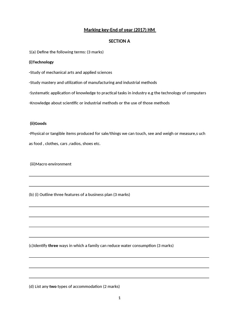 Shashe-Marking Key. HM End of Year 2017 | PDF | Waste | Goods