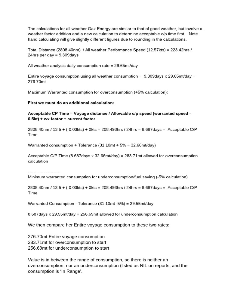 Gaz Energy All Weather Calculations | PDF