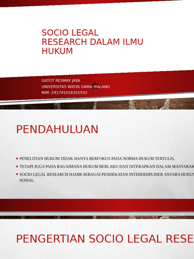 Socio Legal Research Lengkap Gatot | PDF