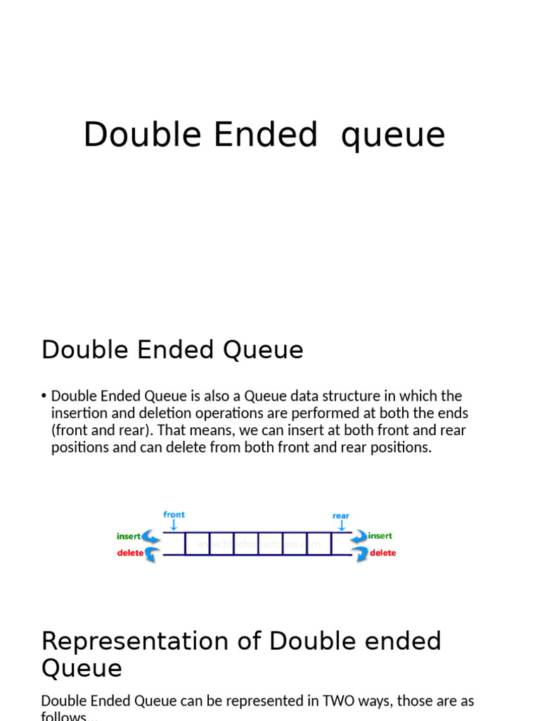 Lecture 9 Double Ended Queue | PDF | Queue (Abstract Data Type) | Computer Programming