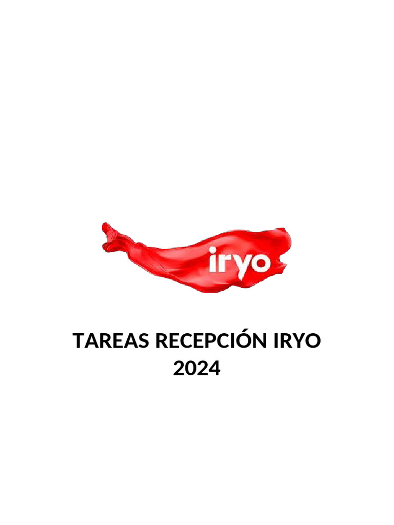 Tareas Clave de Recepción en IRYO | PDF