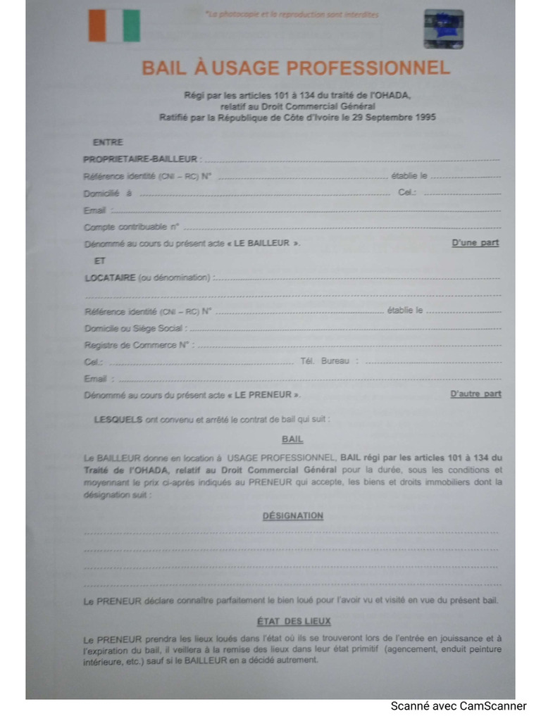 Contrat Bail Professionnel | PDF