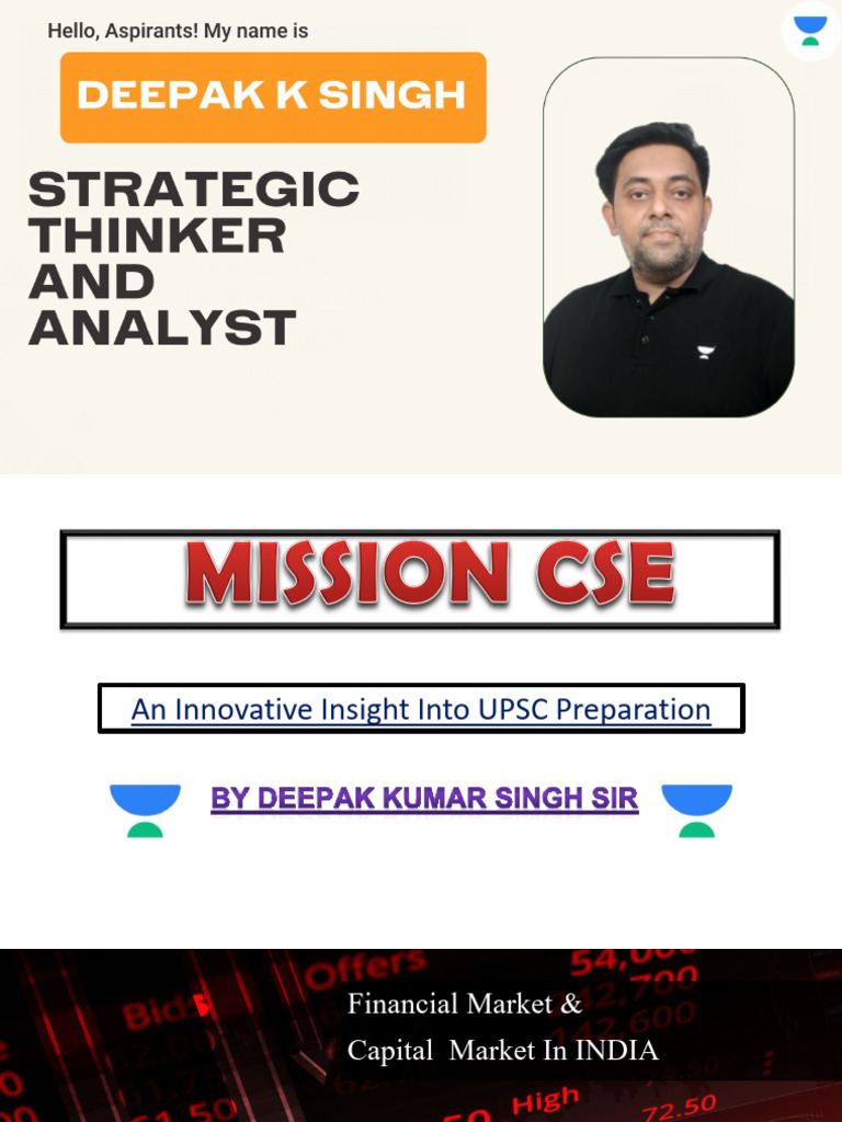 Finance Market: Deepak K Singh Top Educator Unacademy Strategic Thinker AND Analyst | PDF ...