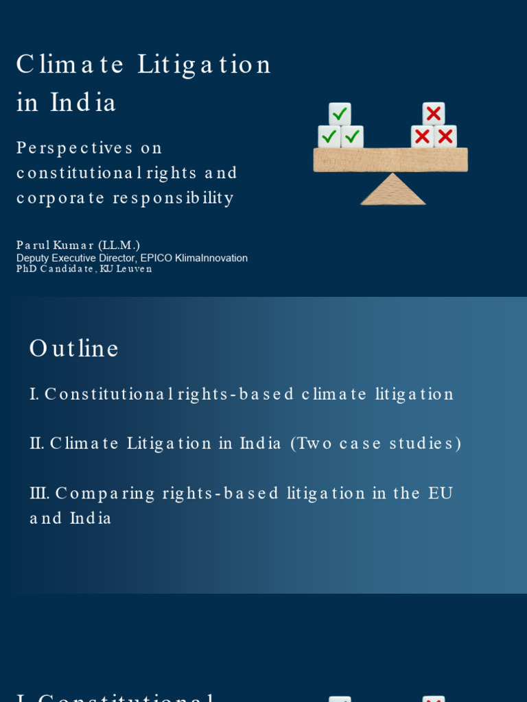 6c. Climate Litigation Climate Litigation in India Parul KUMAR VFINAL ...