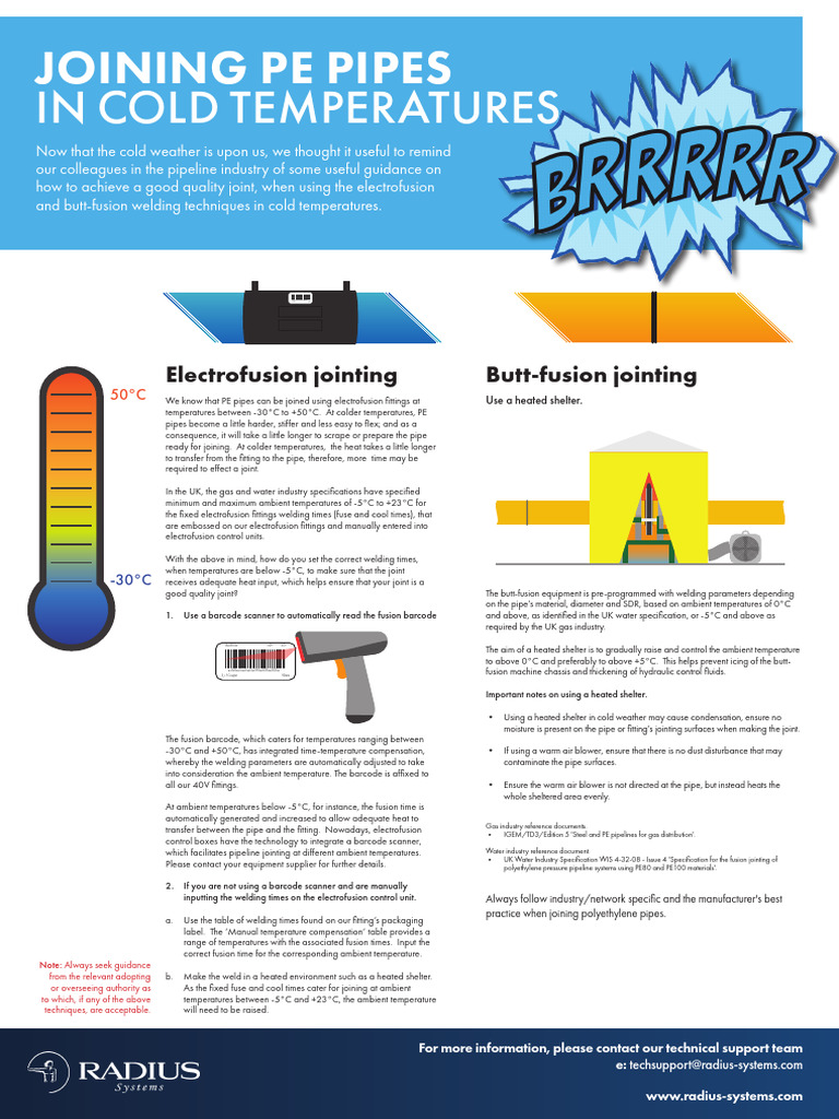Cold Weather PE Pipe Joining Guide | PDF | Pipe (Fluid Conveyance ...