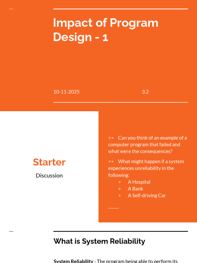 Impact of Program Design | PDF | Reliability Engineering | Software Bug
