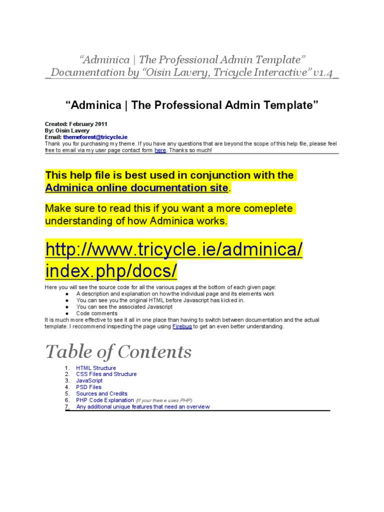 Adminica Documentation | PDF | Cascading Style Sheets | J Query