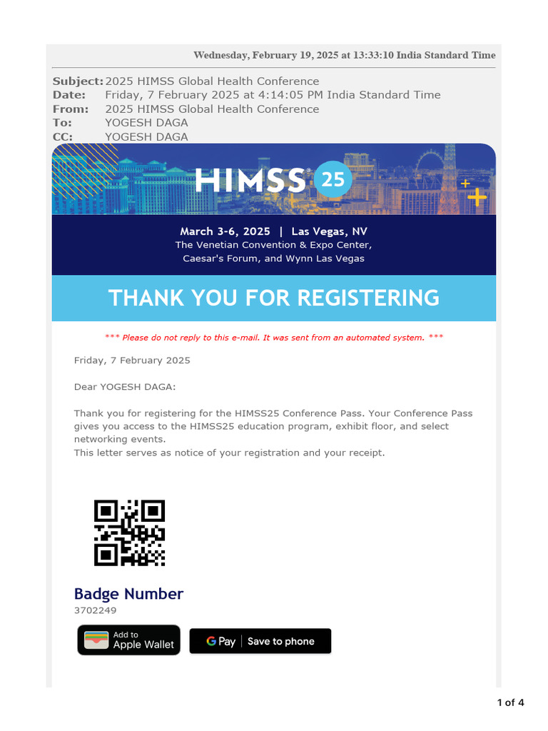 2025 HIMSS Global Health Conference | PDF