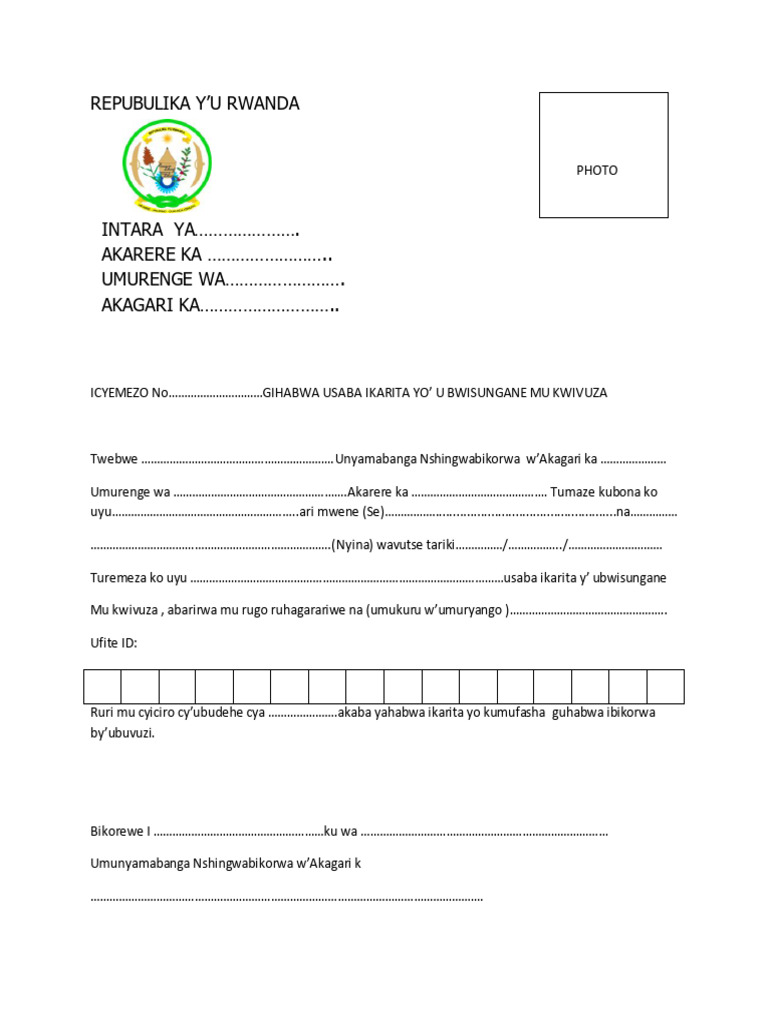 Ikarita Yo Kwivuza | PDF