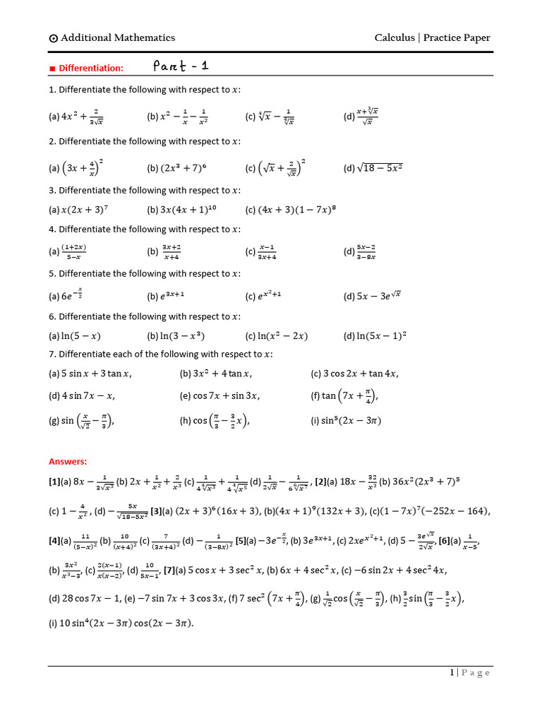 Differentiation Practice Paper 2 | PDF | Chess Theory | Chess