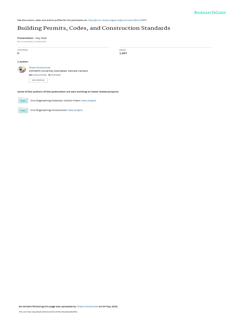 Building Permits, Codes, and Construction Standards: Shad Muhammad | PDF | Concrete | Building ...