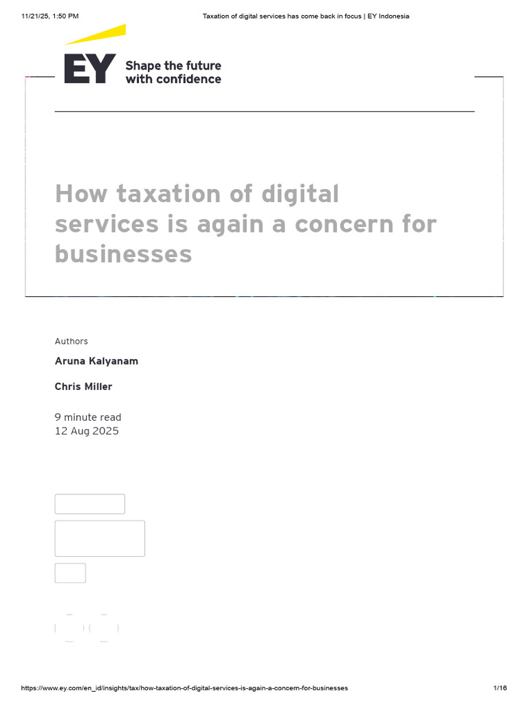 Taxation Digital Services | PDF | Taxes | Daylight Saving Time